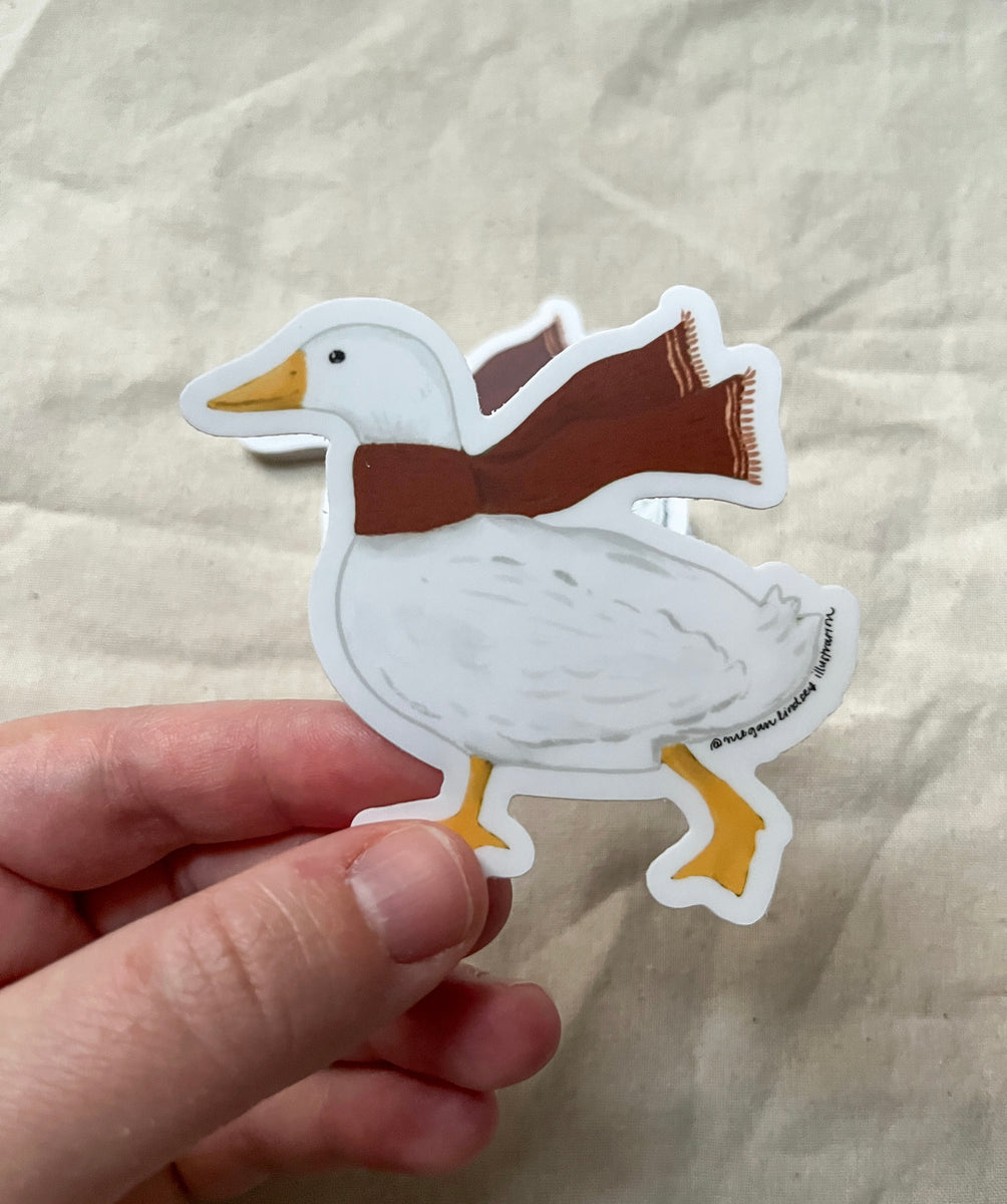 Winter Duck Sticker – Megan Lindsey Illustration